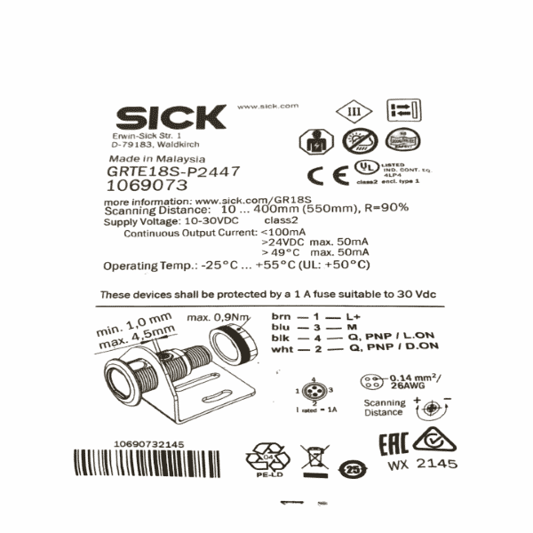 Sick 1069073 Photoelectric proximity sensor - Enicstra
